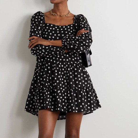 Faithfull the Brand | Dresses | Faithfull The Brand Black Polka Dot ...